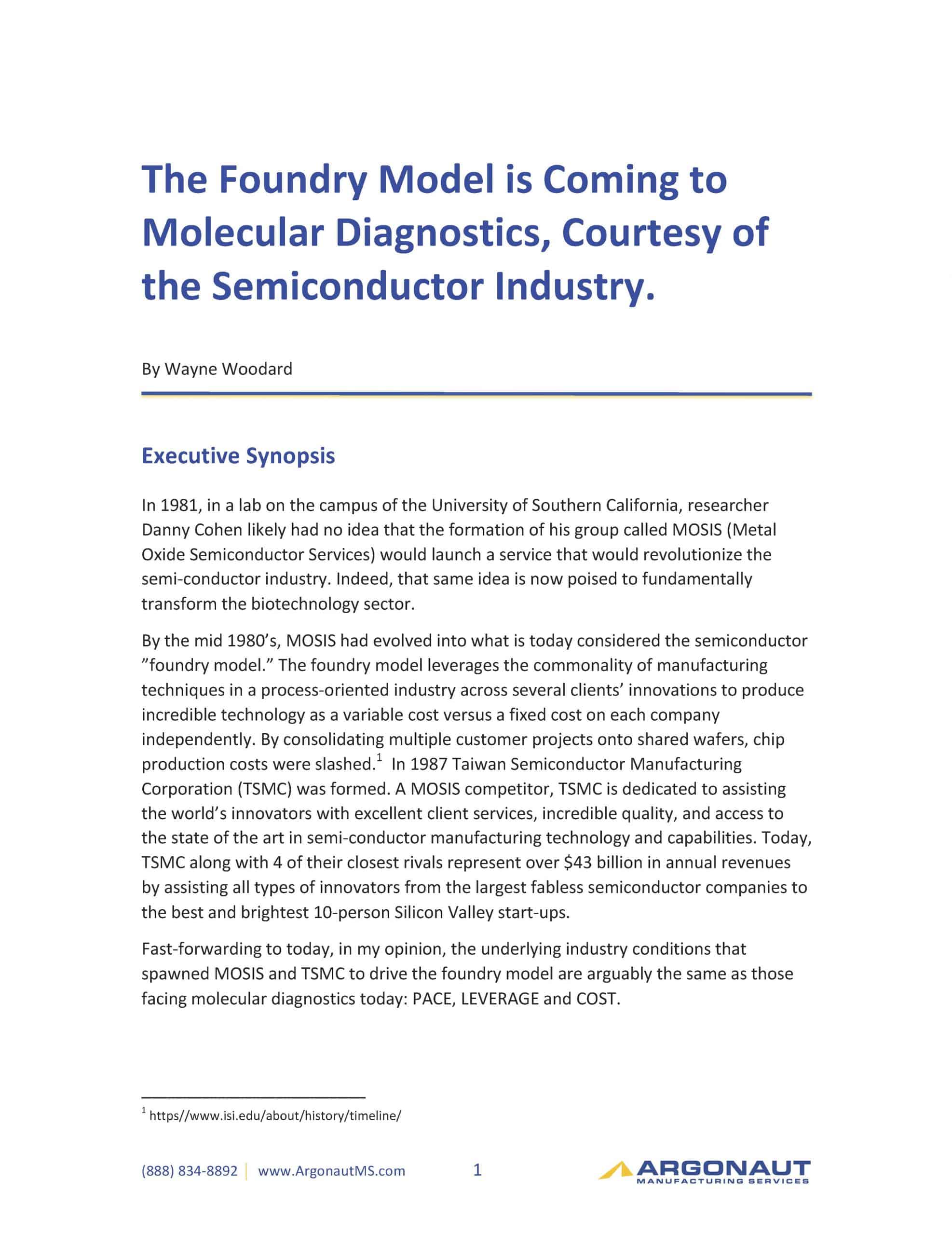 Elevate and Transform Molecular Diagnostics Industry with the Foundry ...